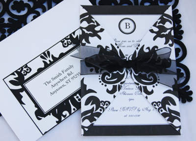 Black Damask Printables for an Elegant Party