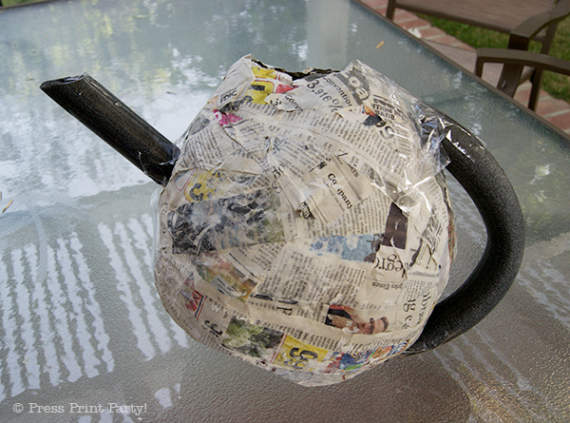 Teapot Piñata tutorial for a Tea Party by Press Print Party!