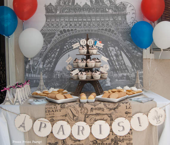 Paris Party Decor Ideas with a French Vintage Flair - Press Print Party!