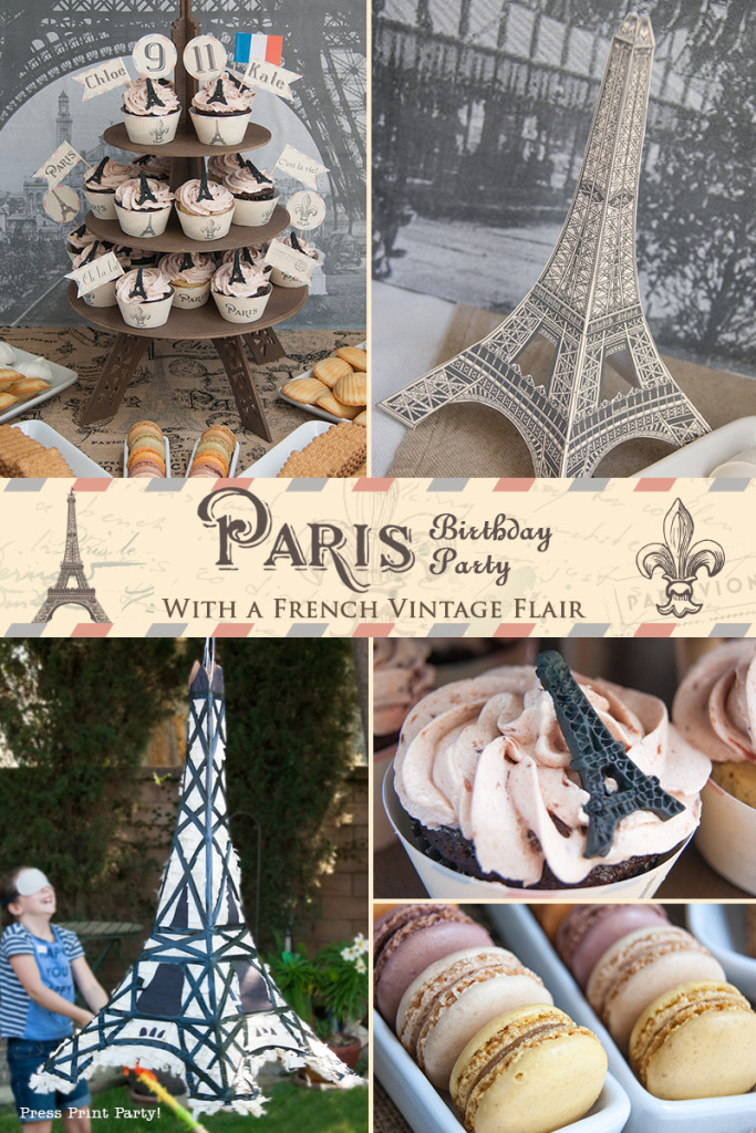 Paris Party Decor Ideas with a French Vintage Flair - Press Print Party!