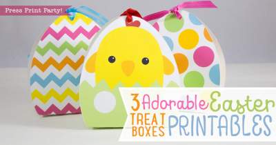 3 Adorable Easter Treat Boxes Printables (Easy to Make)