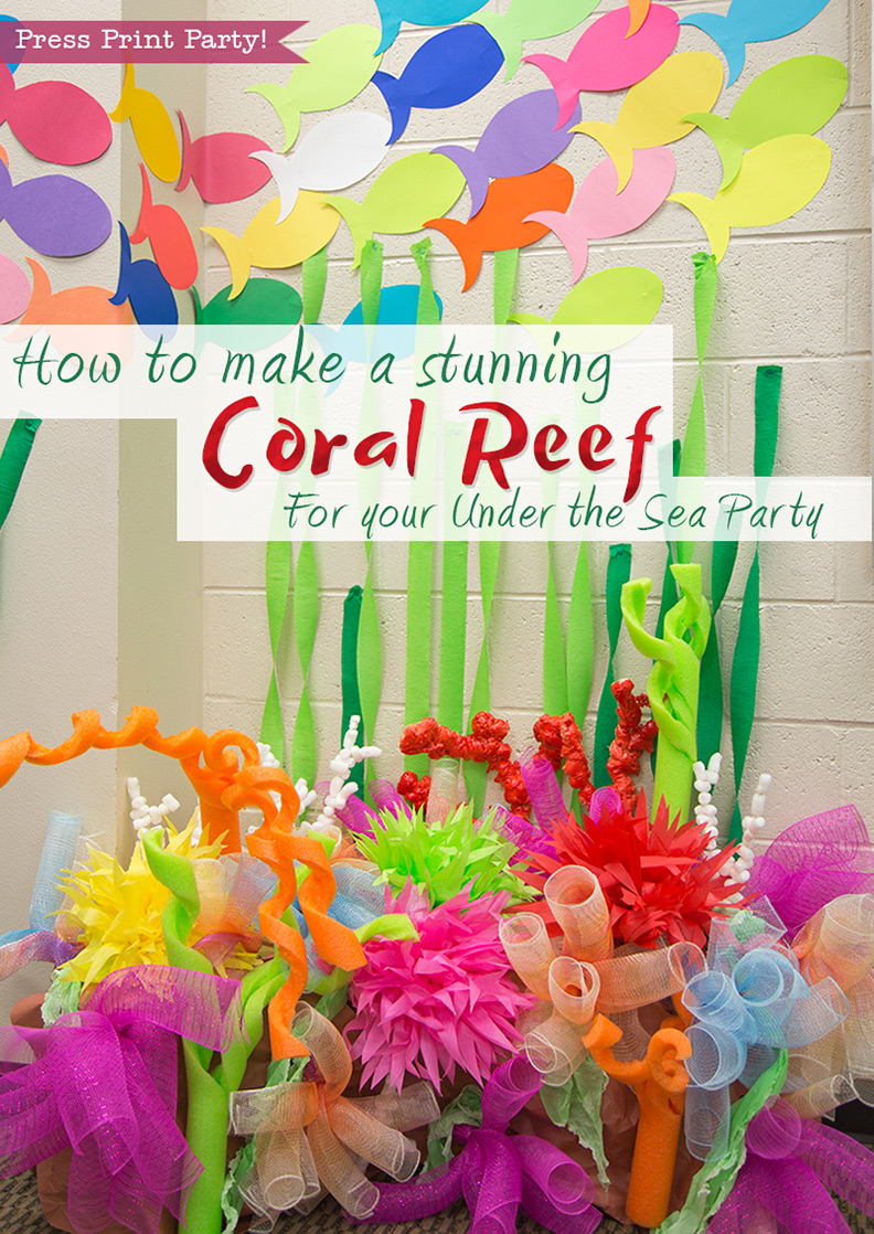 How to Make a Coral Reef Decoration - by Press Print Party!
