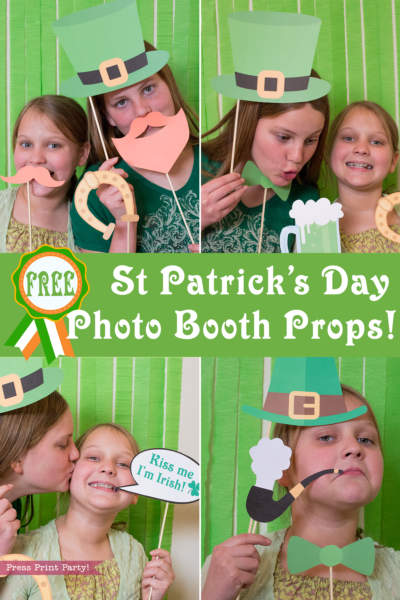 St. Patrick's Day Photo Booth Props {Free Printable} - Press Print Party!