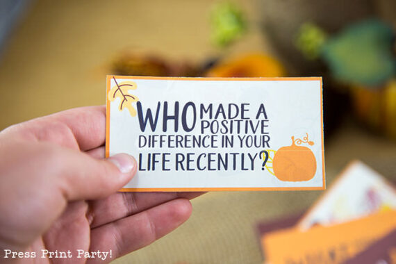 Free Thanksgiving Printable Conversation Cards - By Press Print Party!
