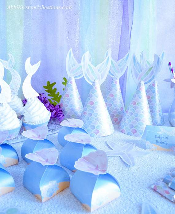 Mermaid Party Ideas DIY Birthday (W. Freebies) - Press Print Party!