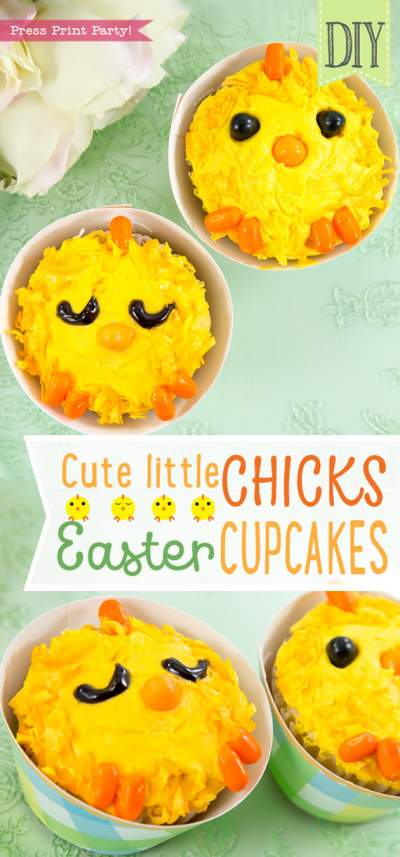 How to Make the Cutest Easter Chicks Cupcakes