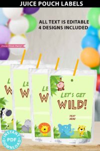 Jungle Safari theme Party Decorations Birthday Printables