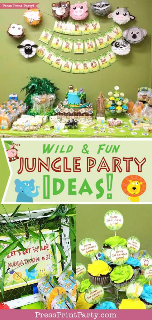 Wild Jungle Party Ideas (DIY Jungle Safari Party) - Press Print Party!