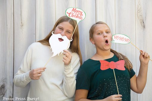37 Christmas Photobooth Props You Can Print Now - Press Print Party!