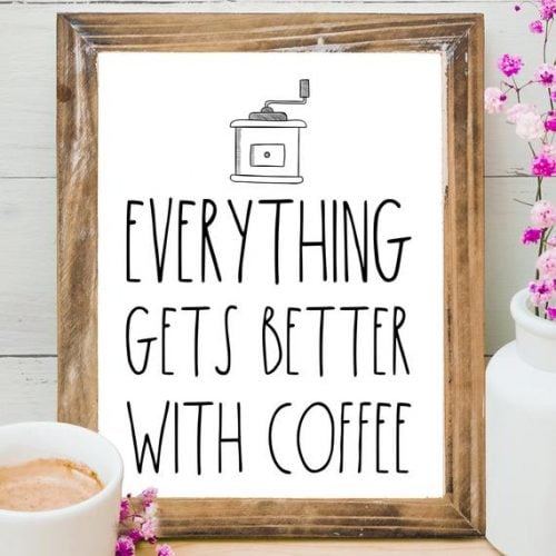 Coffee Station Sign "Love is Brewing" Printable, Pink Heart - Press ...