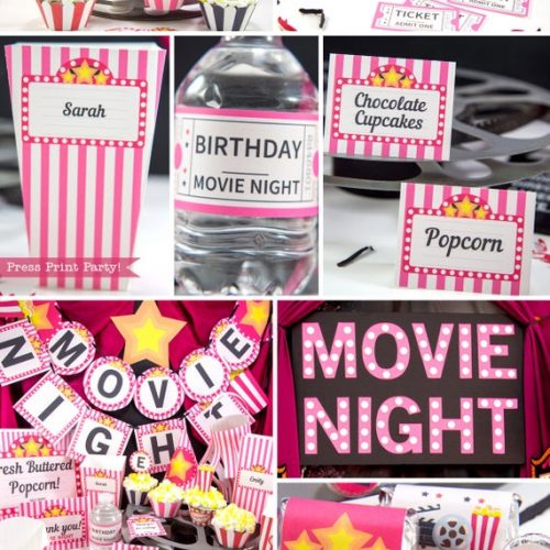 Movie Night Marquee Letters Printable - Press Print Party!