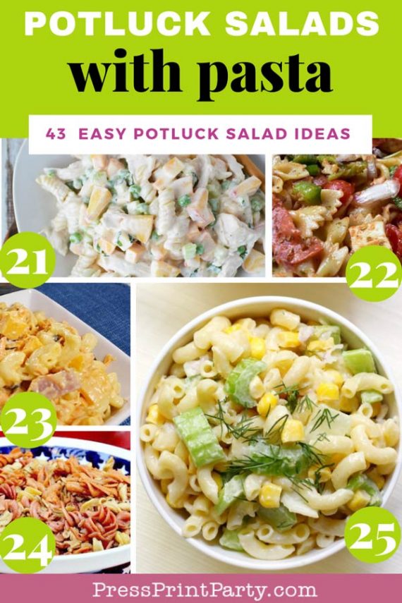 43 Easy Potluck Salads Ideas to Feed a Crowd - Press Print Party!