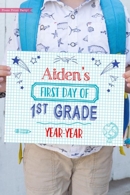 Free First Day of School Printable Signs (2025-2026 School Year)