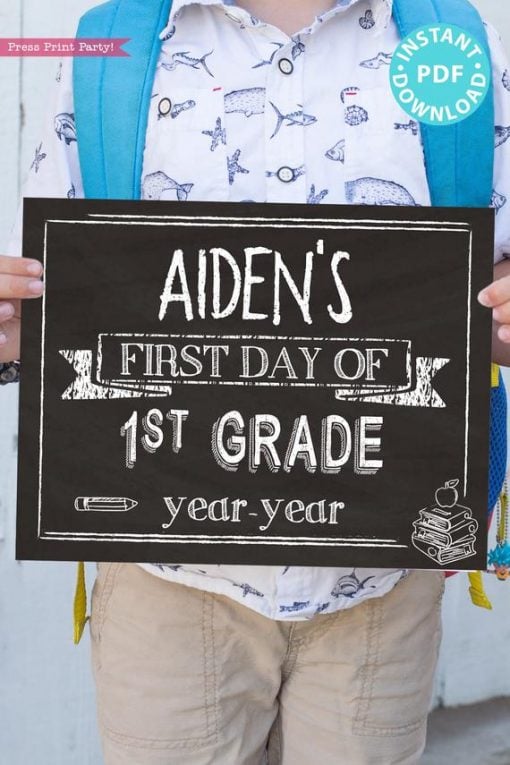 Free First Day of School Printable Signs (2025-2026 School Year)
