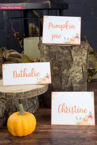 Thanksgiving Place Cards Printable (Pumpkin) - Press Print Party!