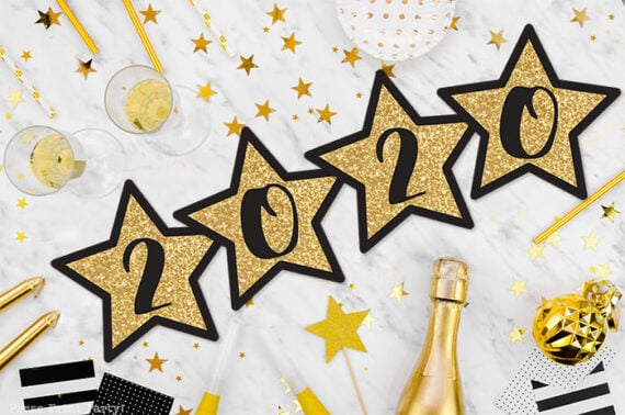 FREE New Years Banner Printable (For Any Year) Press Print Party