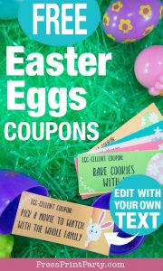 10 Easter Egg Coupons You Can Edit Yourself - Free Printable