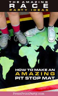 How to Make an Amazing Race Pit Stop Mat - Press Print Party!