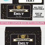 Graduation Coupon Book Printable, Confetti - Press Print Party