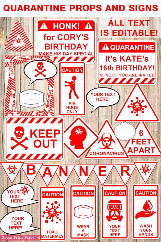 48 New Year's Photo Booth Props Printables (Any Year)- Press Print Party!