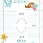 Tooth Fairy Lost Tooth Chart Printable, Pink - Press Print Party!