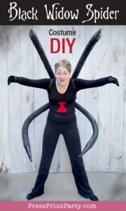 Spectacular Black Widow Spider Costume DIY - Press Print Party!