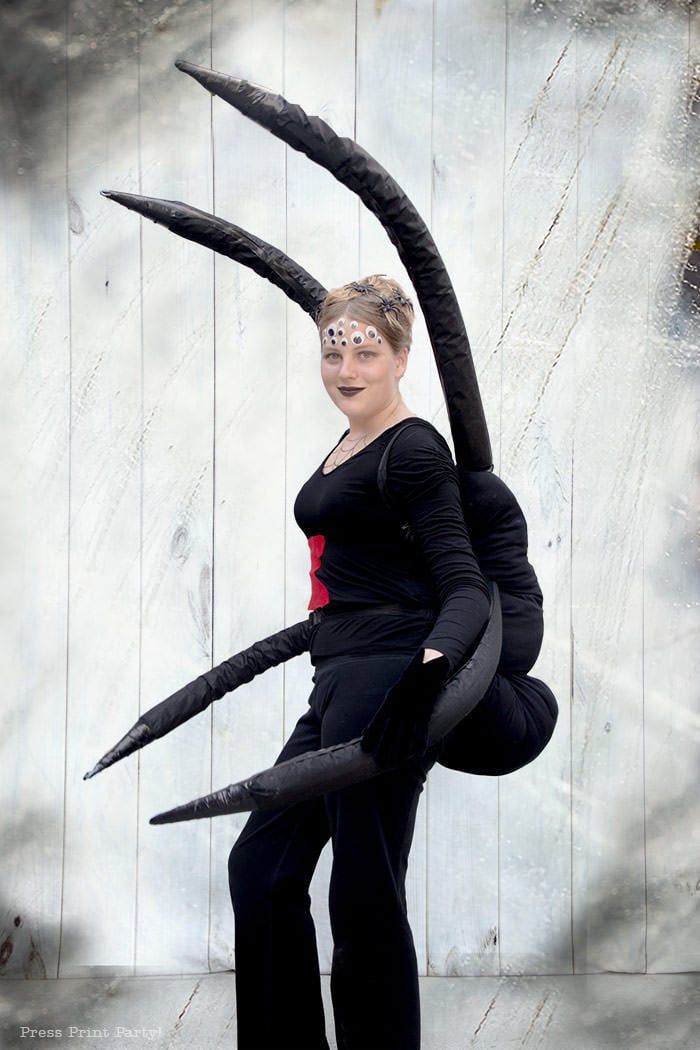 Spectacular Black Widow Spider Costume DIY - Press Print Party!