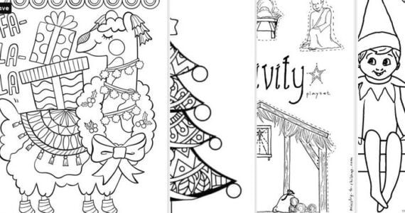 Tons of Free Printable Christmas Coloring Pages for Kids and Adults ...
