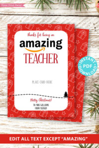 Amazon Christmas Gift Card Holder Printable, Thank You, Red Gifts ...