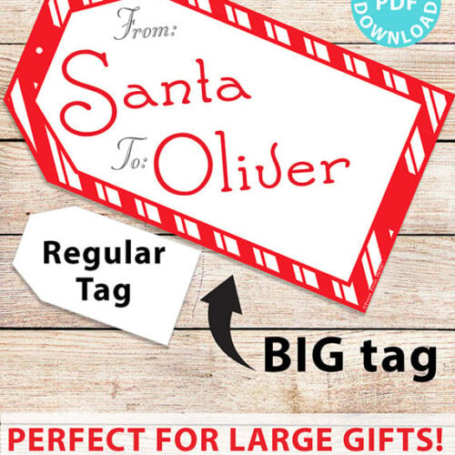 BIG Christmas Tag - Santa - Press Print Party!