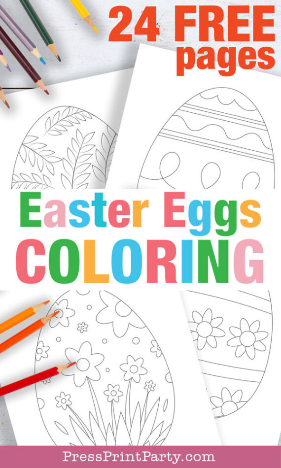 24 Easter Egg Coloring Pages & Template [Free] - Press Print Party!