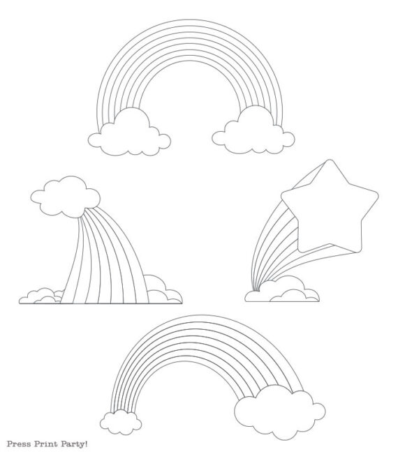 7 Free Rainbow Coloring Pages to Brighten Your Day! 🌈 - Press Print Party!
