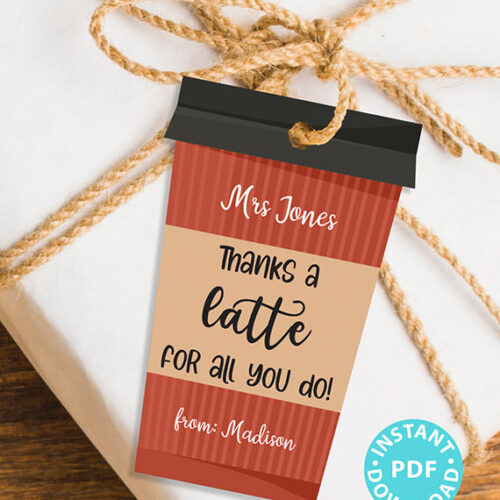 Teacher Appreciation Gift Tag Printable for Cookies - Press Print Party!