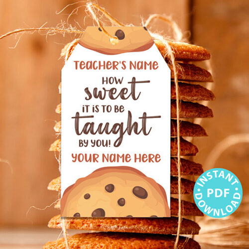 Teacher Appreciation Gift Tags Printable, Donut Tag - Press Print Party!