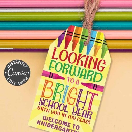 Back to School Teacher Gift Tags Printable, I'm Excited to Grow in Your ...