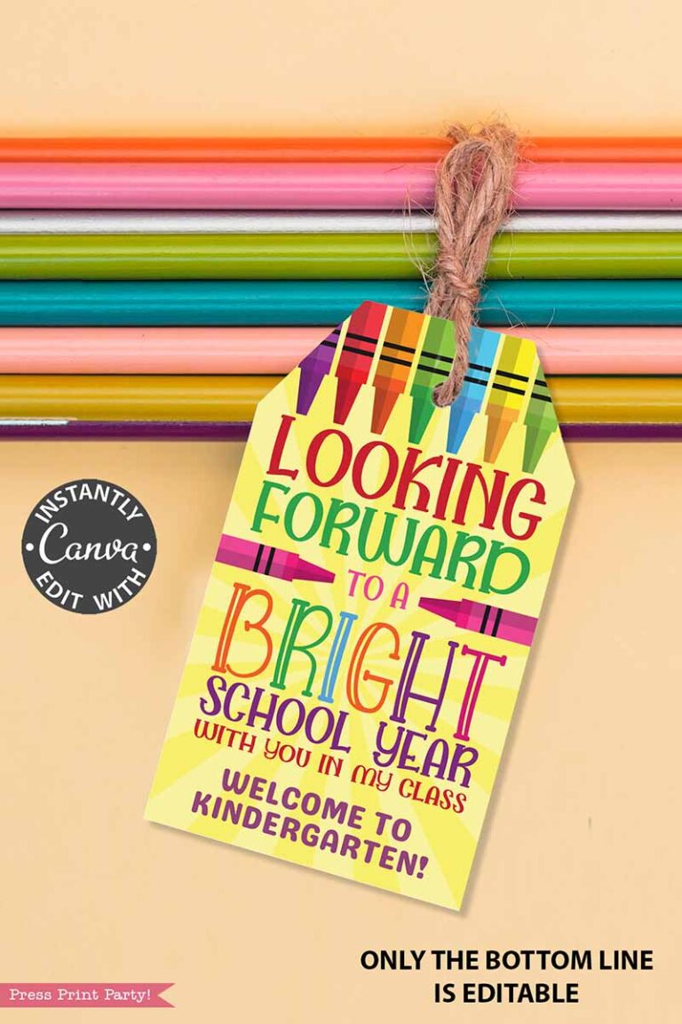 Editable Back to School Teacher Gift Tags Printable, Looking Forward to ...