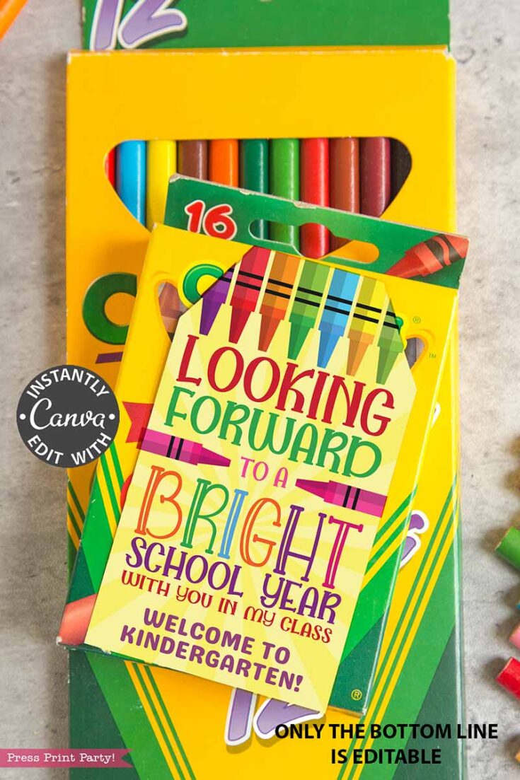 Editable Back to School Teacher Gift Tags Printable, Looking Forward to ...
