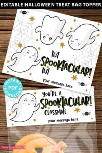 Halloween Labels Printable, 2" Round, Ghost - Press Print Party!