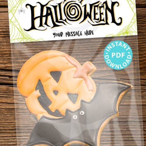 Halloween Treat Bag Topper Printable, Spooktacular Ghost - Press Print ...