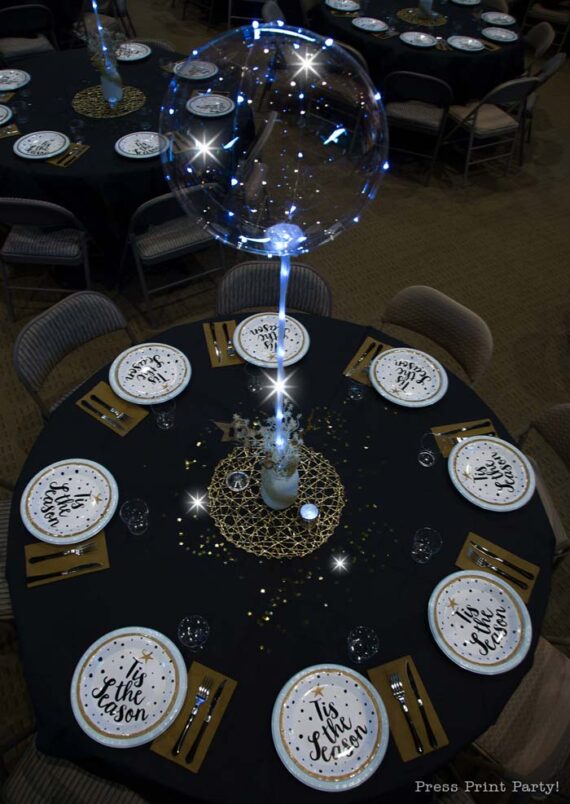 How to Setup a Sparkling Christmas Banquet with LED Bobo Balloons