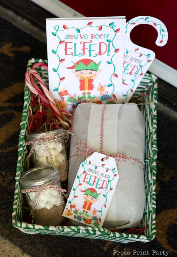 FREE You've Been Elfed Printables. Fun Holiday Tradition to bless people