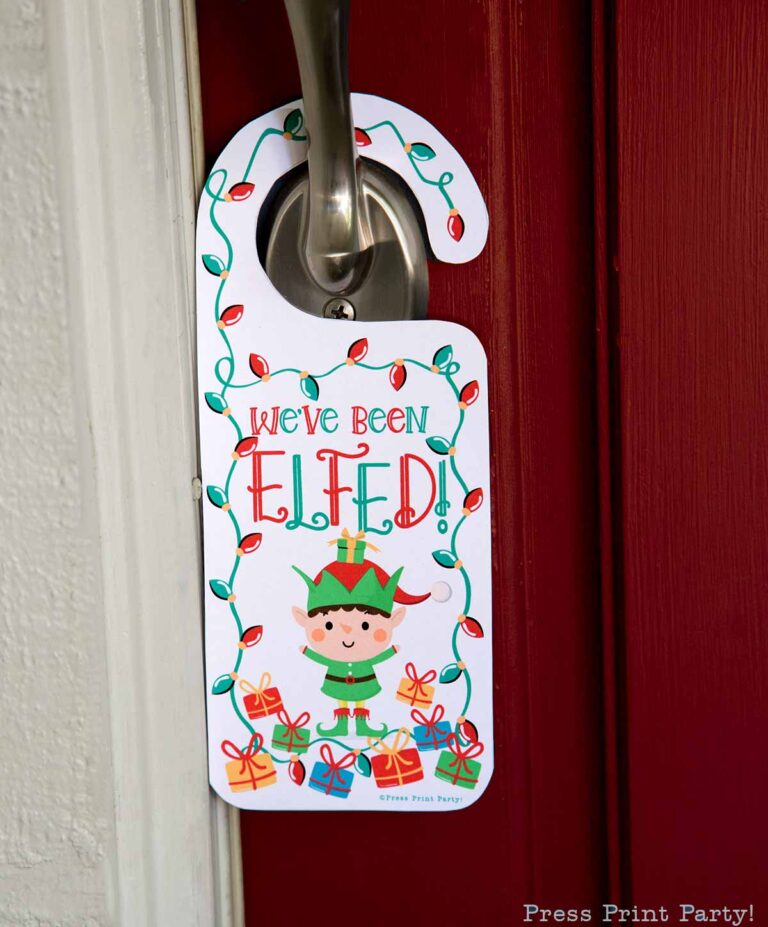 FREE You've Been Elfed Printables. Fun Holiday Tradition to bless people