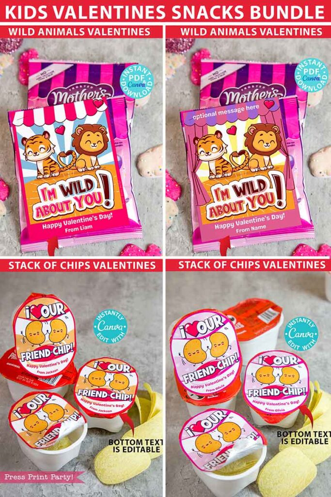 Kids Valentine Cereal Bags Tag, You're Cereal-sly Awesome,