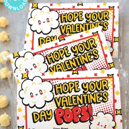 Kids Valentine Cereal Bags Wrap, You're Cereal-sly Awesome,
