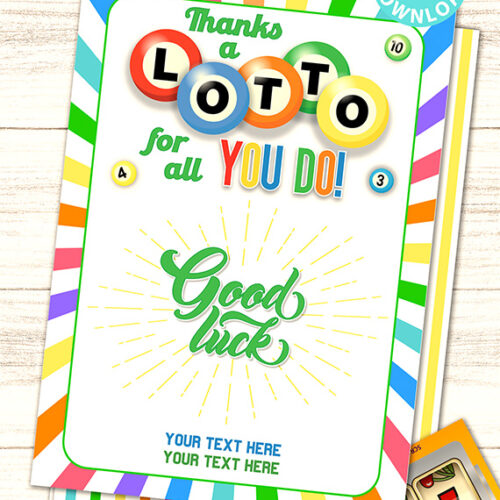Lottery Ticket Holder Printable Card, Rainbow - Press Print Party!