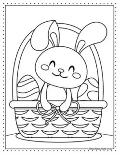 10 Fun Easter Bunnies Coloring Pages For Kids (Free)