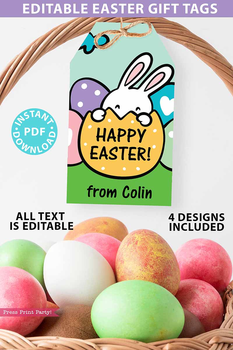 10 Easter Egg Coupons You Can Edit Yourself - Free Printable - Press ...