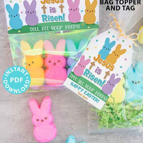 Peeps Easter Gift Tags w. Editable Name
