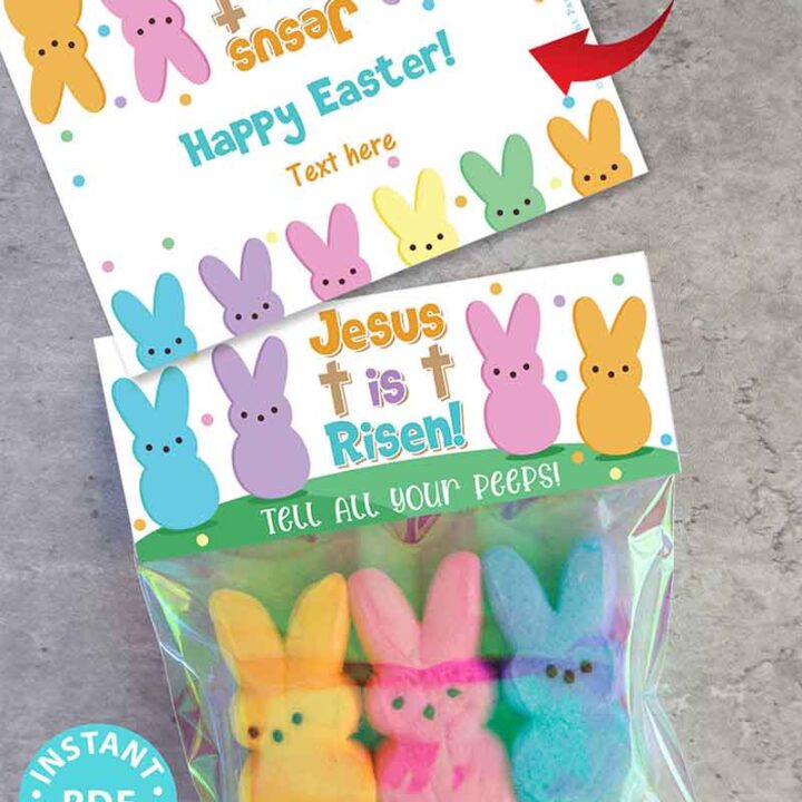 Peeps Easter Place Cards w. Editable Name - 5 Colors!