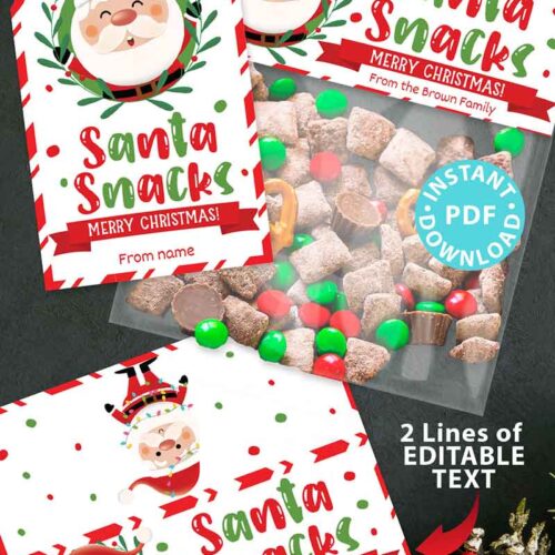 Santa Beard Countdown Christmas Advent Calendar - Press Print Party!